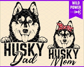 Husky Dad Svg - Etsy