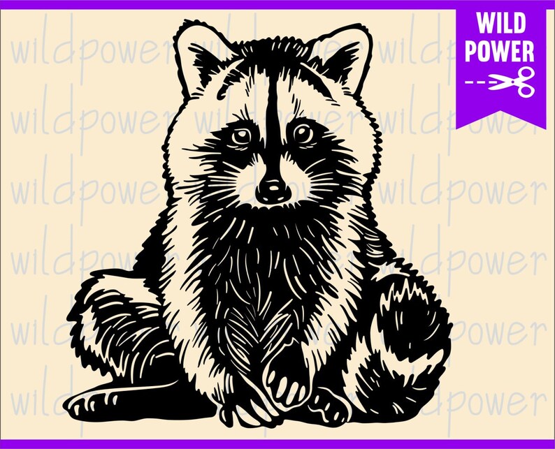 Cara de mapache con patas svg Vector de mapache Descarga de - Etsy España