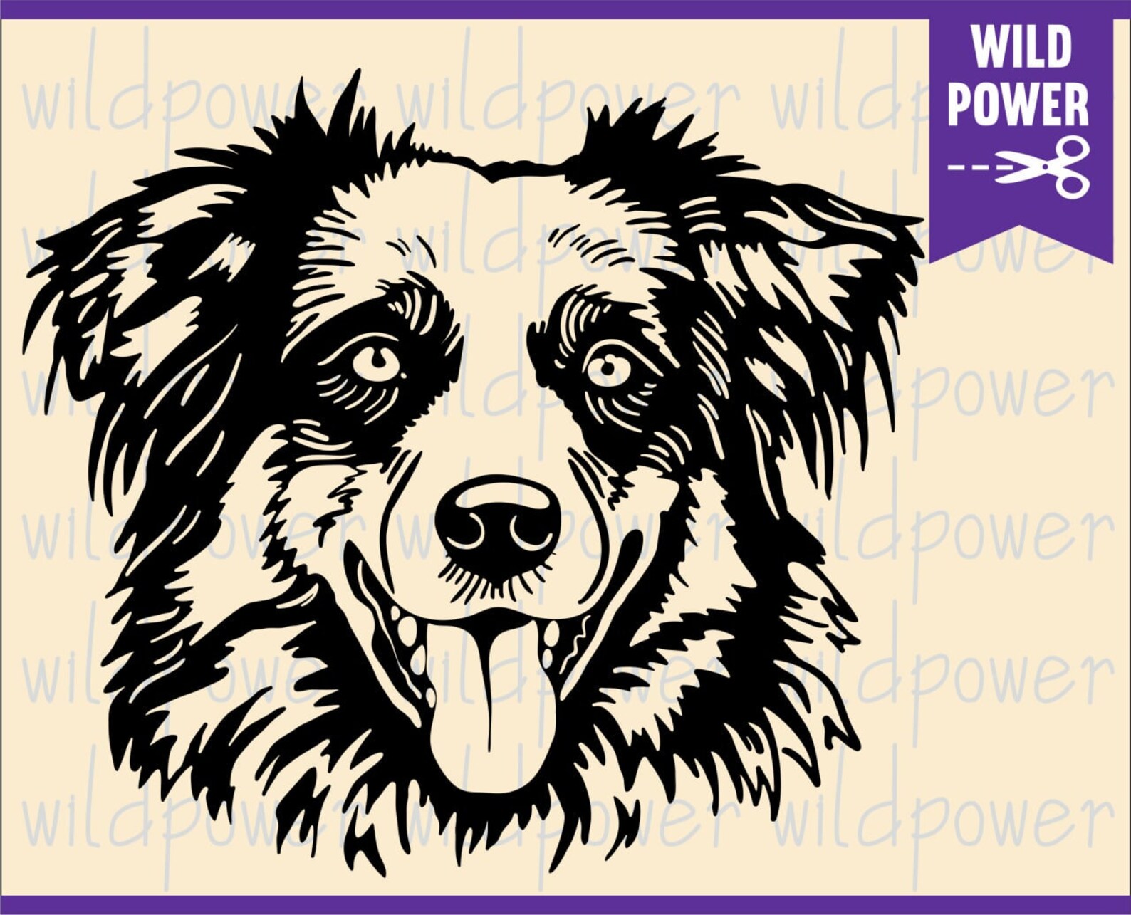 Australian Shepherd Svgmini Aussie Face Clipartdog Svg Files | Etsy