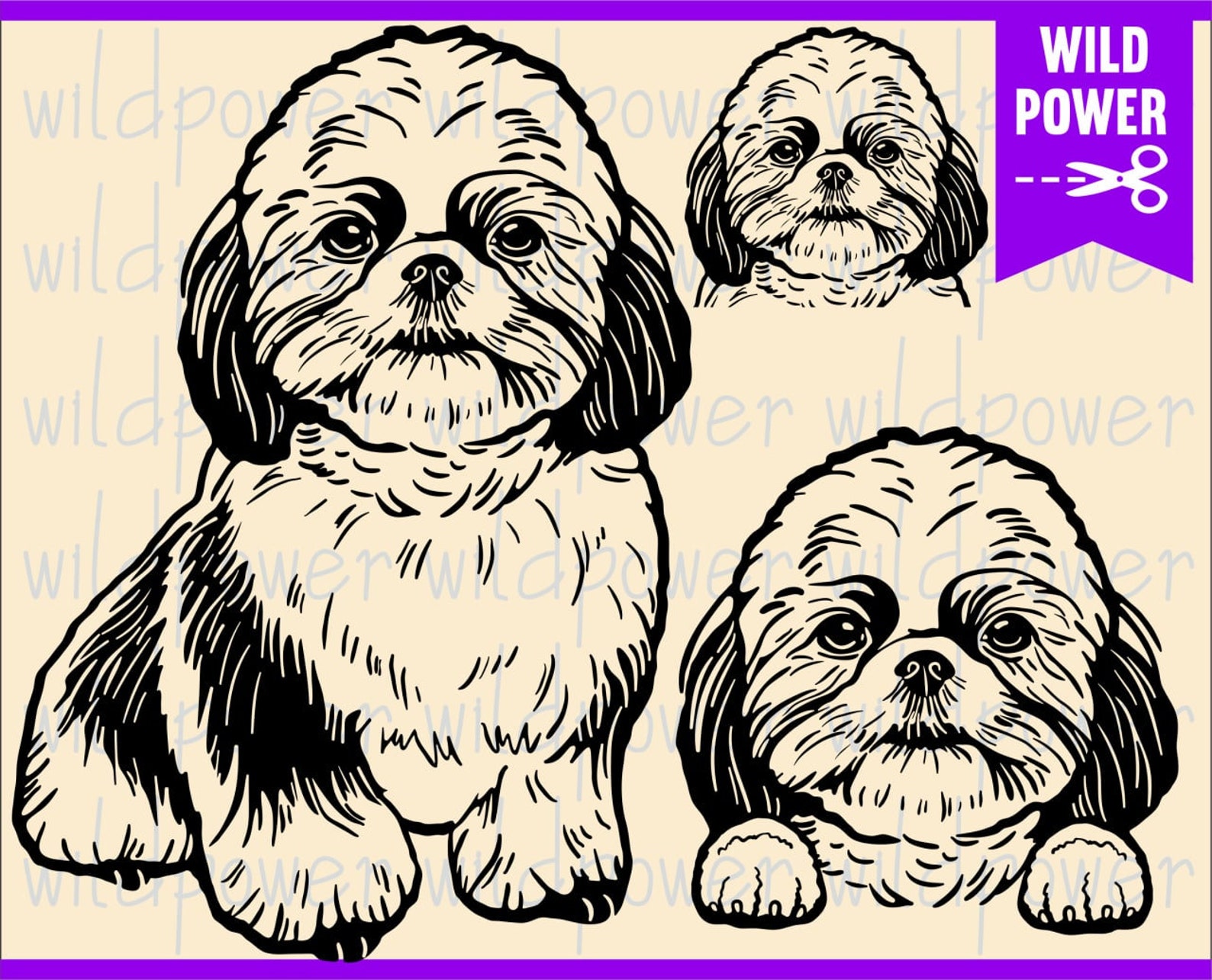 Shih Tzu Svg Dog SVG File for Cricutshih Tzu Girl Vector - Etsy