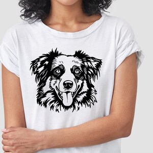 Australian Shepherd Svg,mini Aussie Face Clipart,dog Svg Files for ...