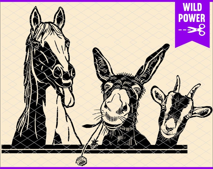 Imágenes prediseñadas de animales de granja, vida de granja dxf, cerdo ...