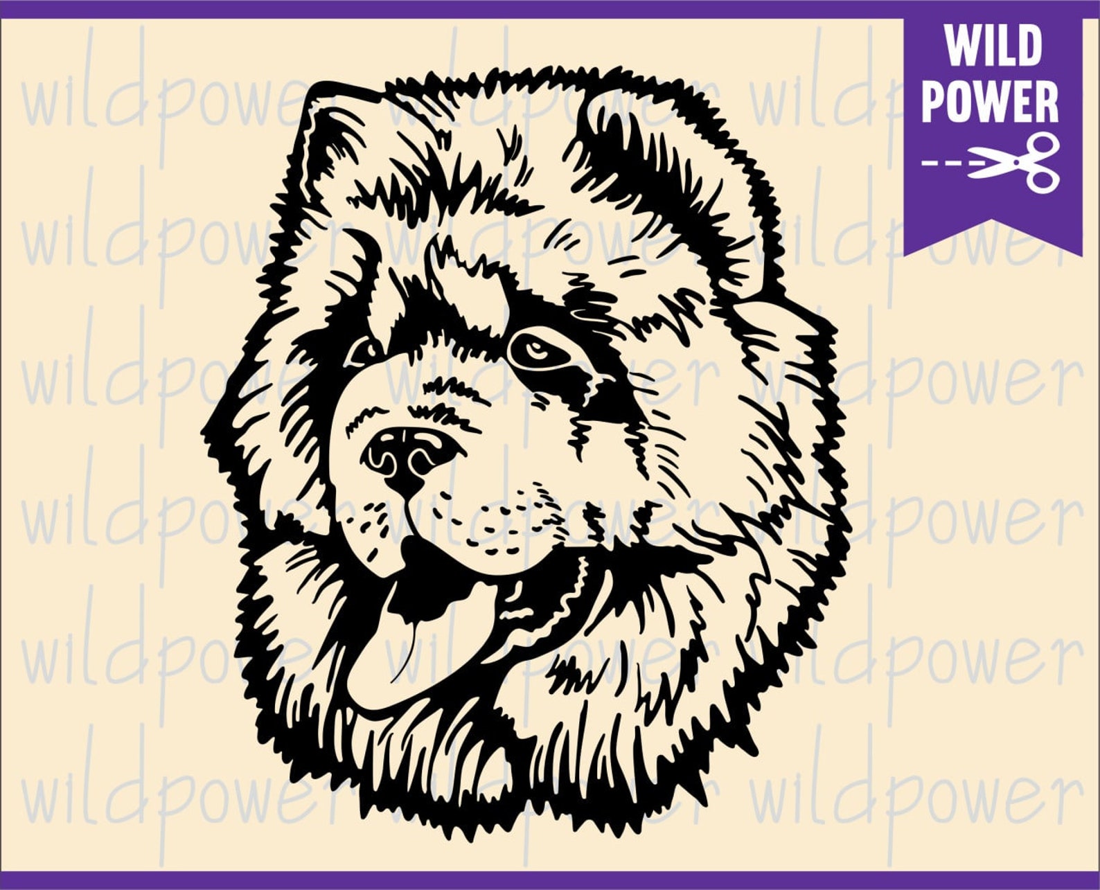 Chow perro svg perro Chow clipart de perro Chow vector de - Etsy México