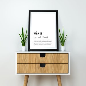 Sisu Finnish Saying Poster - Digital Download Positive Inspirational ...