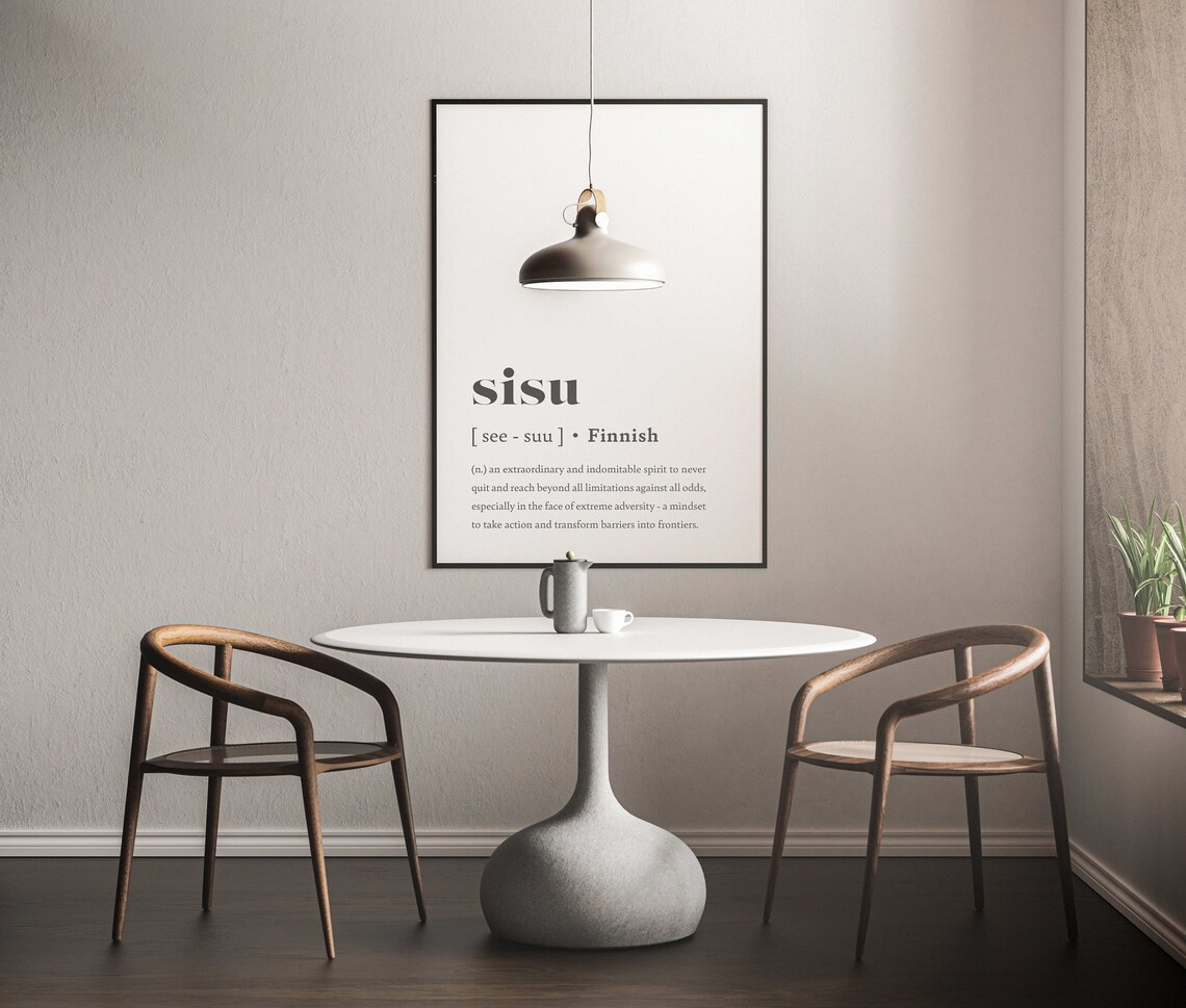 Sisu Finnish Saying Poster Digital Download Positive Inspirational ...