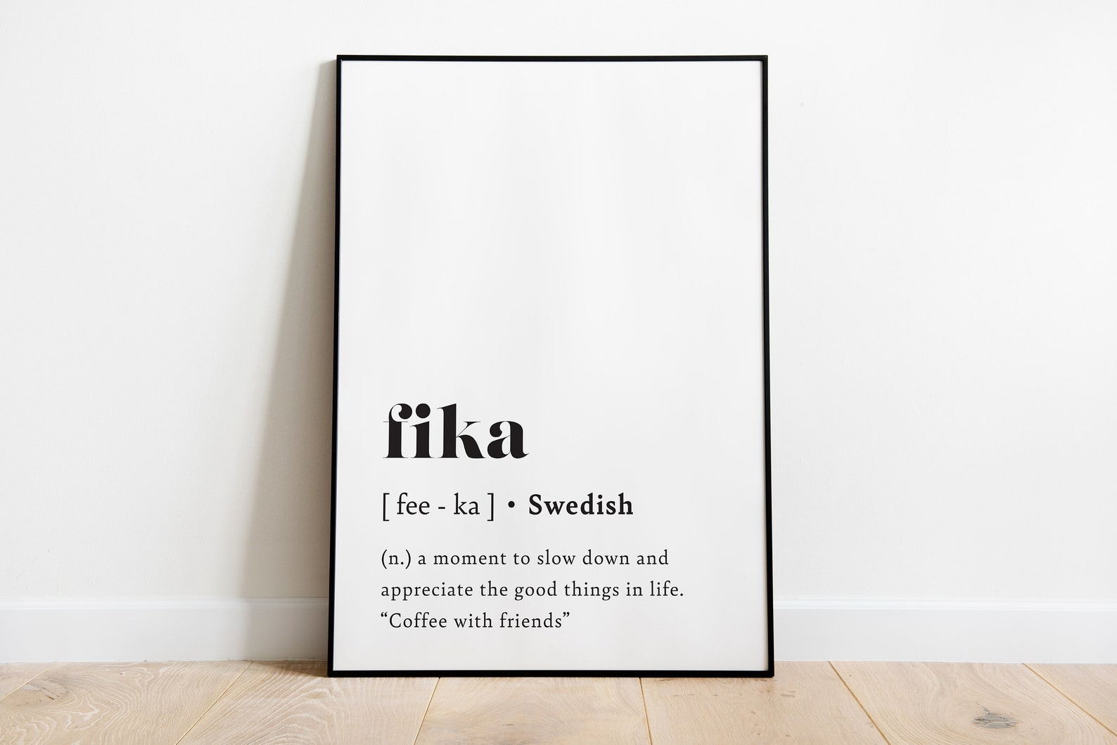Fika Poster - Digital Download Swedish Saying Coffee Time Positive ...