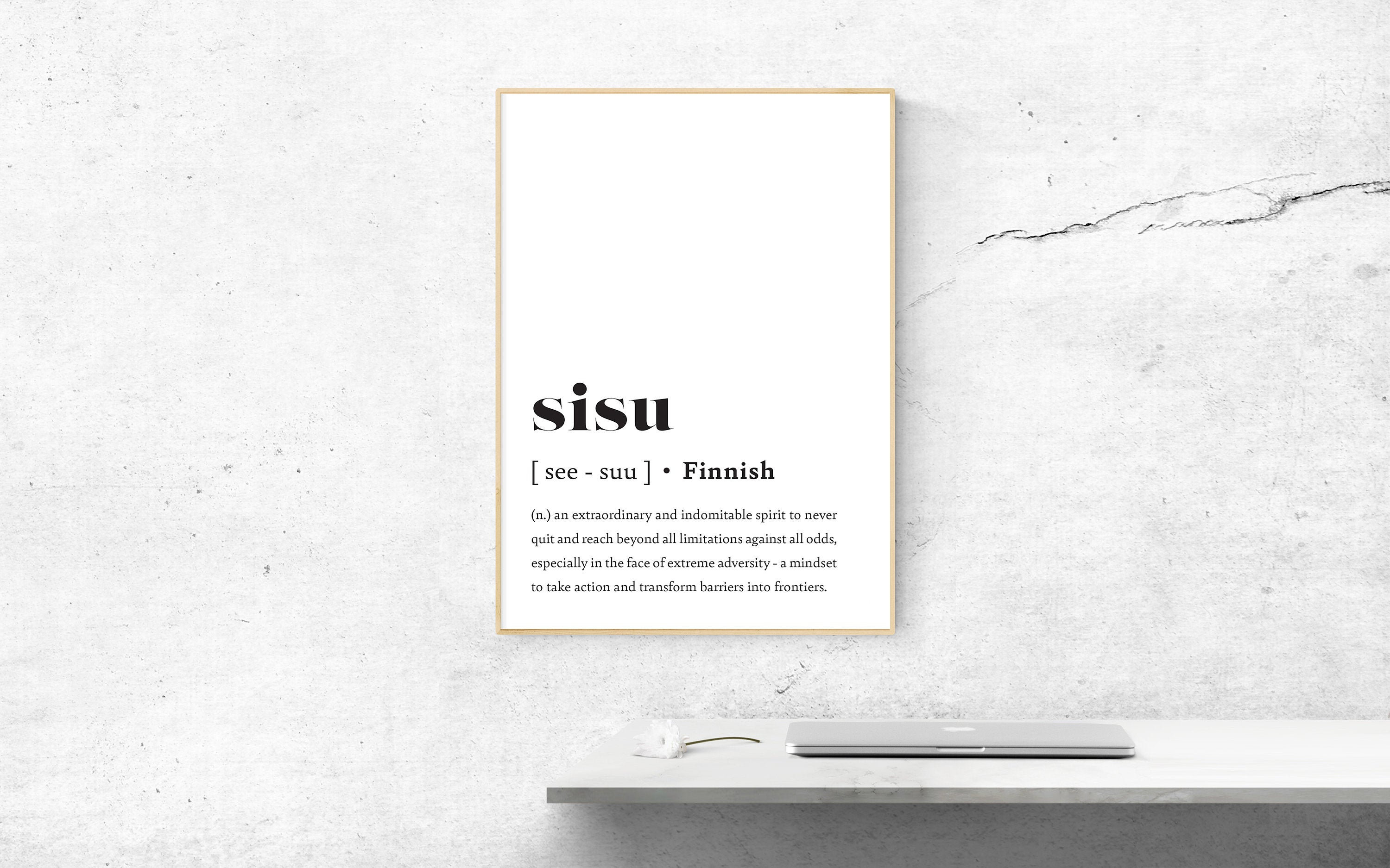 Sisu Finnish Saying Poster Digital Download Positive Inspirational ...