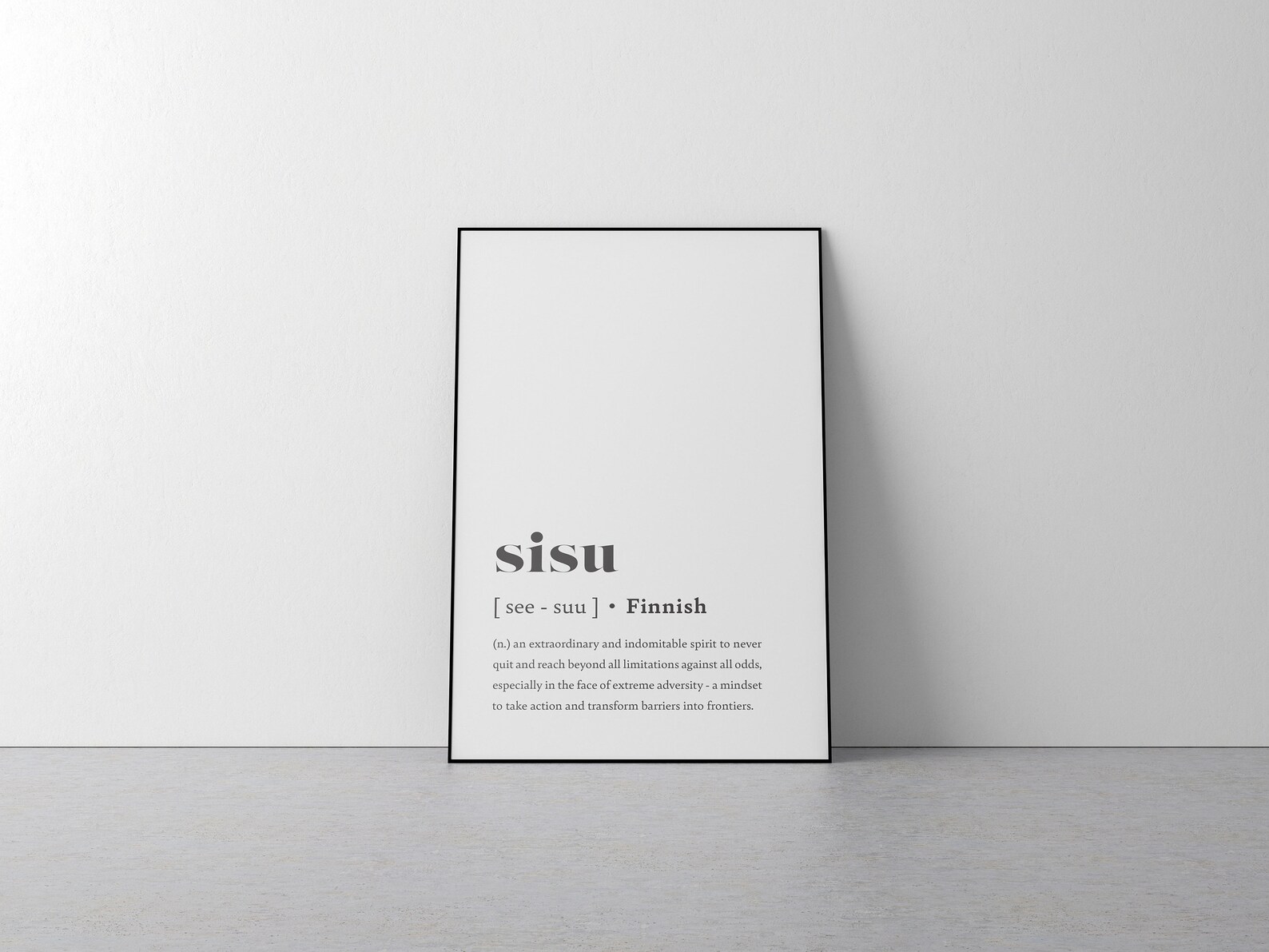 Sisu Finnish Saying Poster Digital Download Positive Inspirational ...