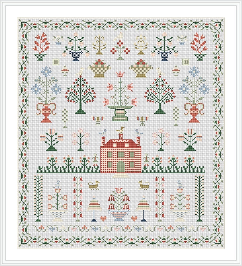 1831 American Sampler Antique Reproduction - Cross Stitch - Counted ...