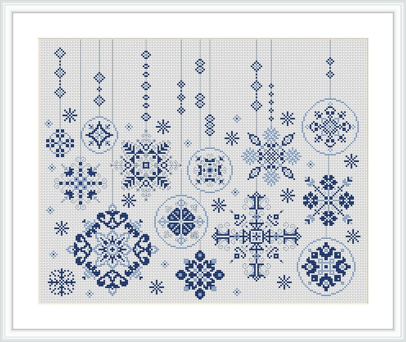 Christmas Ornaments Sampler Pattern - Elegant Cross Stitch Counted ...