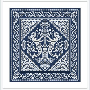 Two Mermaids Sampler Reproduction 18th Century Cross Stitch Counted ...