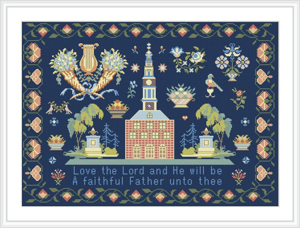 1830 American Sampler Antique Reproduction Cross Stitch - Etsy