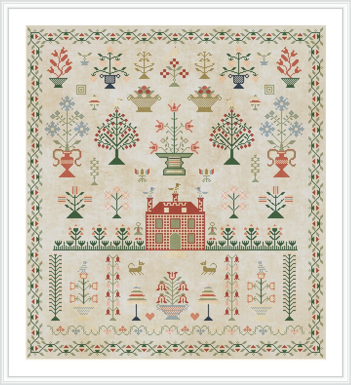 1831 American Sampler Antique Reproduction Cross Stitch - Etsy