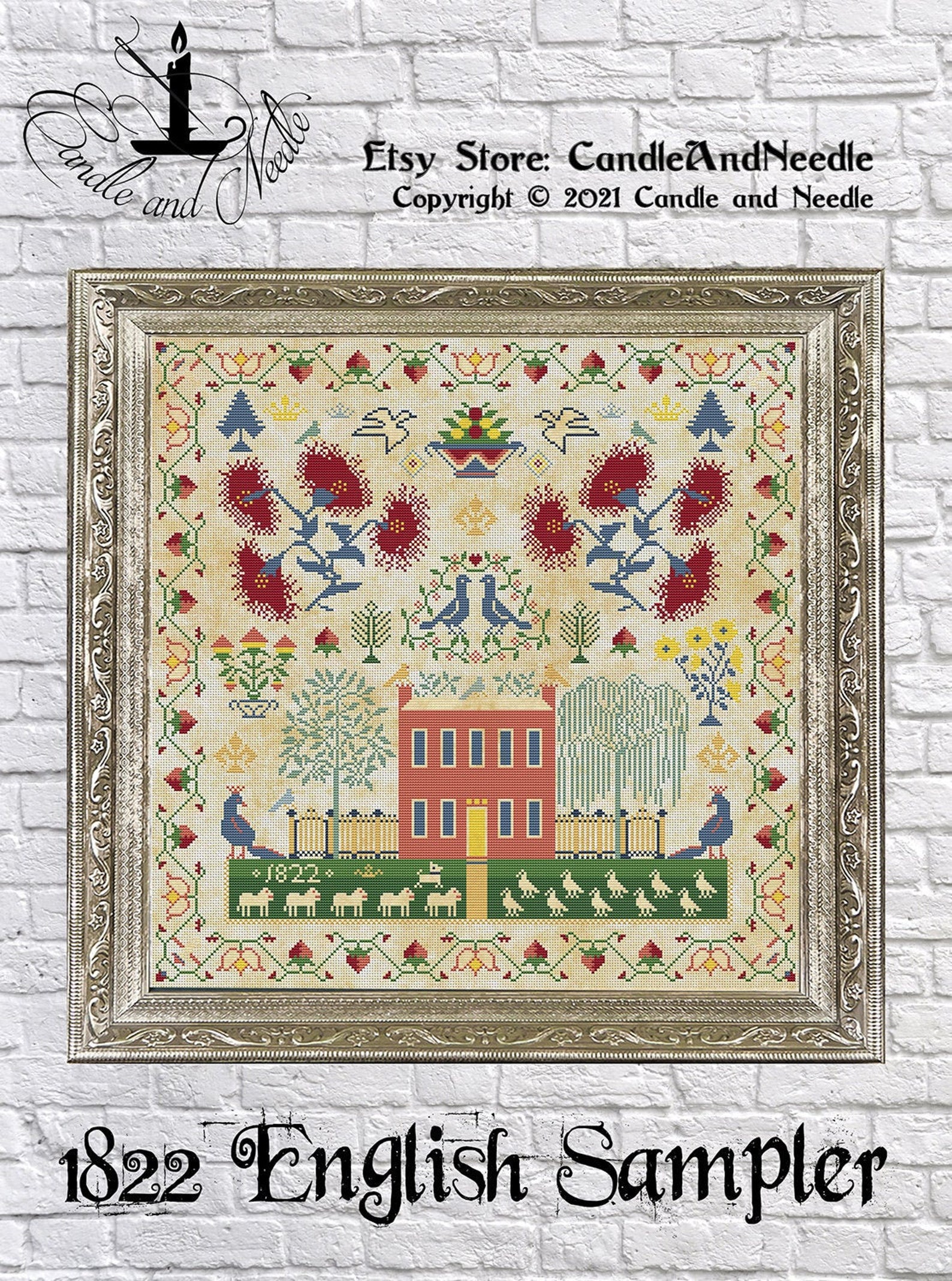 Rare 1822 English Sampler Antique Reproduction Cross Stitch - Etsy UK