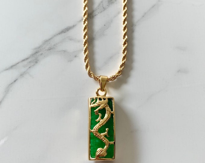 Lucky Jade Necklace | Lucky Dragon Necklace | Good Luck Jade Pendant ...