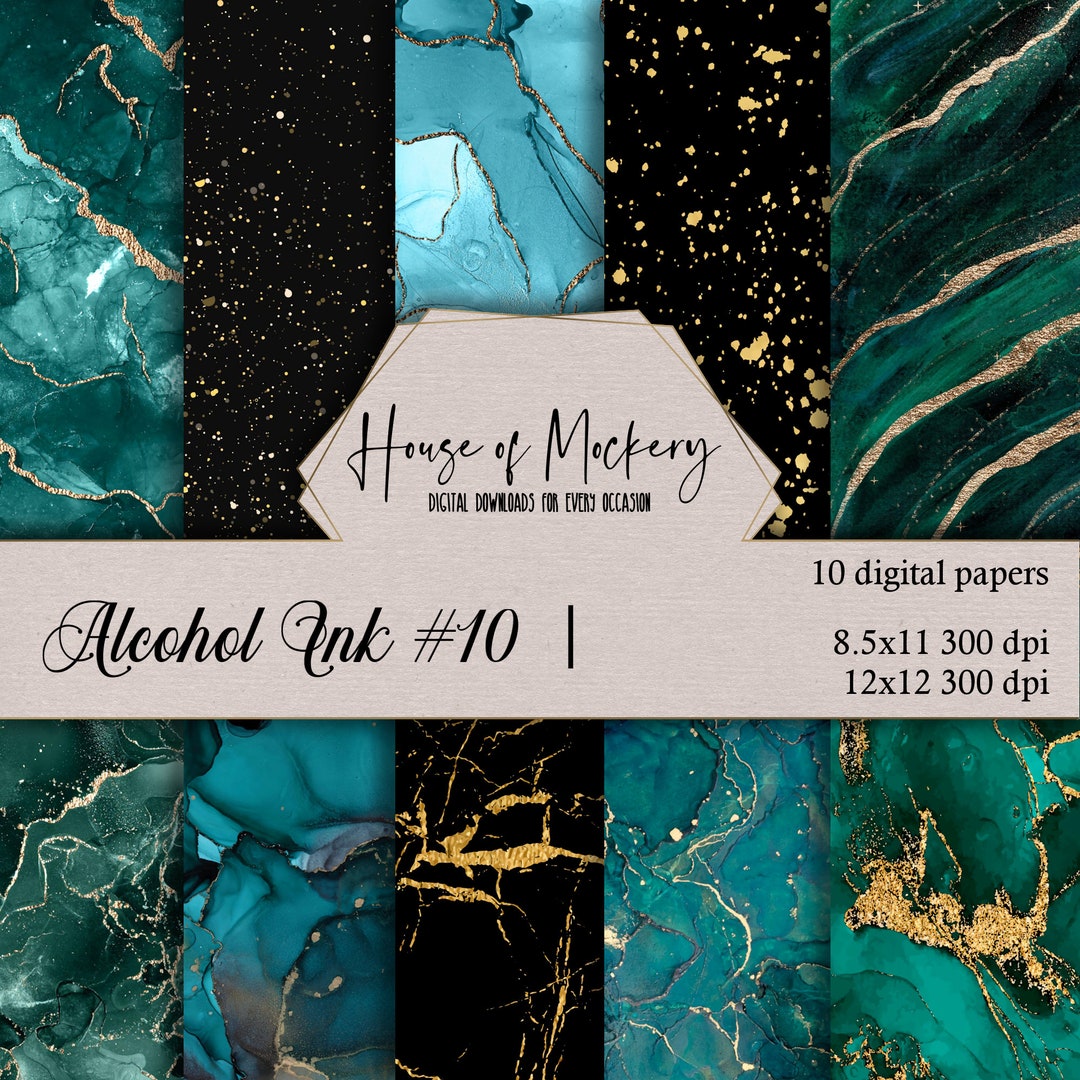 Alcohol Ink Series Digital Scrapbook Paper Kit 8.5x11 and 12x12 ...
