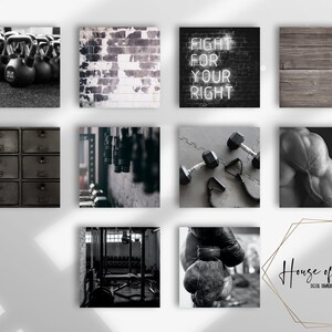 The Gym Digital Scrapbook Paper Kit 8.5x11 and 12x12, 10 Digital ...