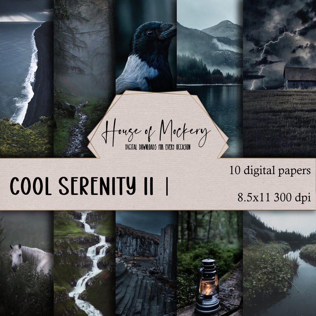 Cool Serenity II Digital Paper Kit 8.5x11 Inches, 10 Digital INSTANT ...