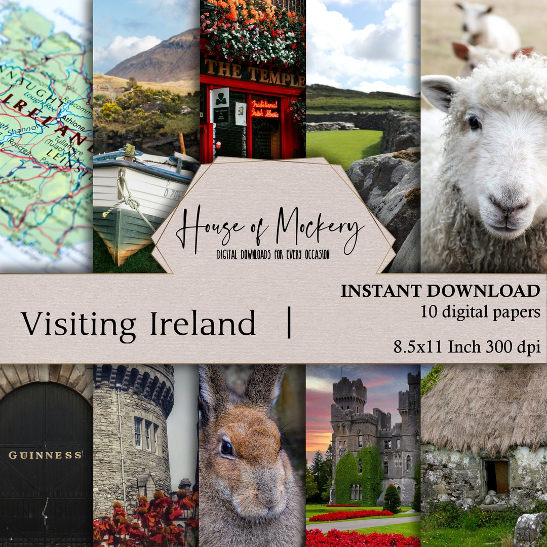 Visiting Ireland Digital Scrapbook Paper Kit/8.5x11 Inch, 10 Digital ...