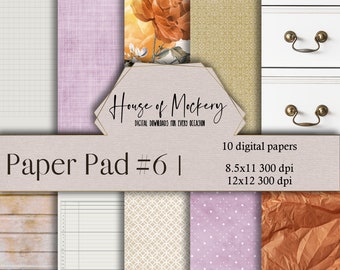 Mr. Fix It Digital Scrapbook Paper Kit 8.5x11 and 12x12, 10 Digital ...