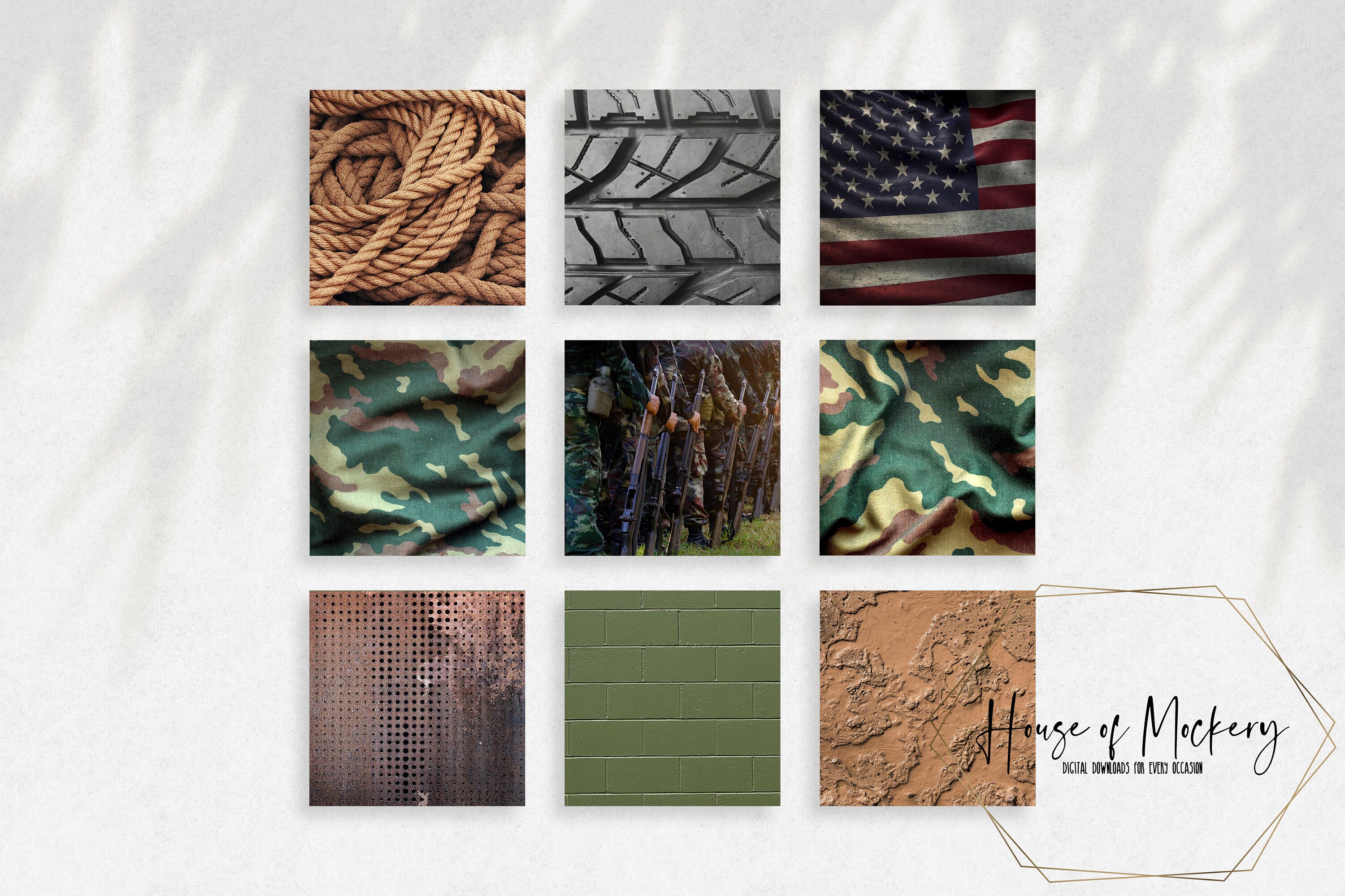 Bootcamp Military Themed Digital Scrapbook Paper Kit 8.5x11 - Etsy