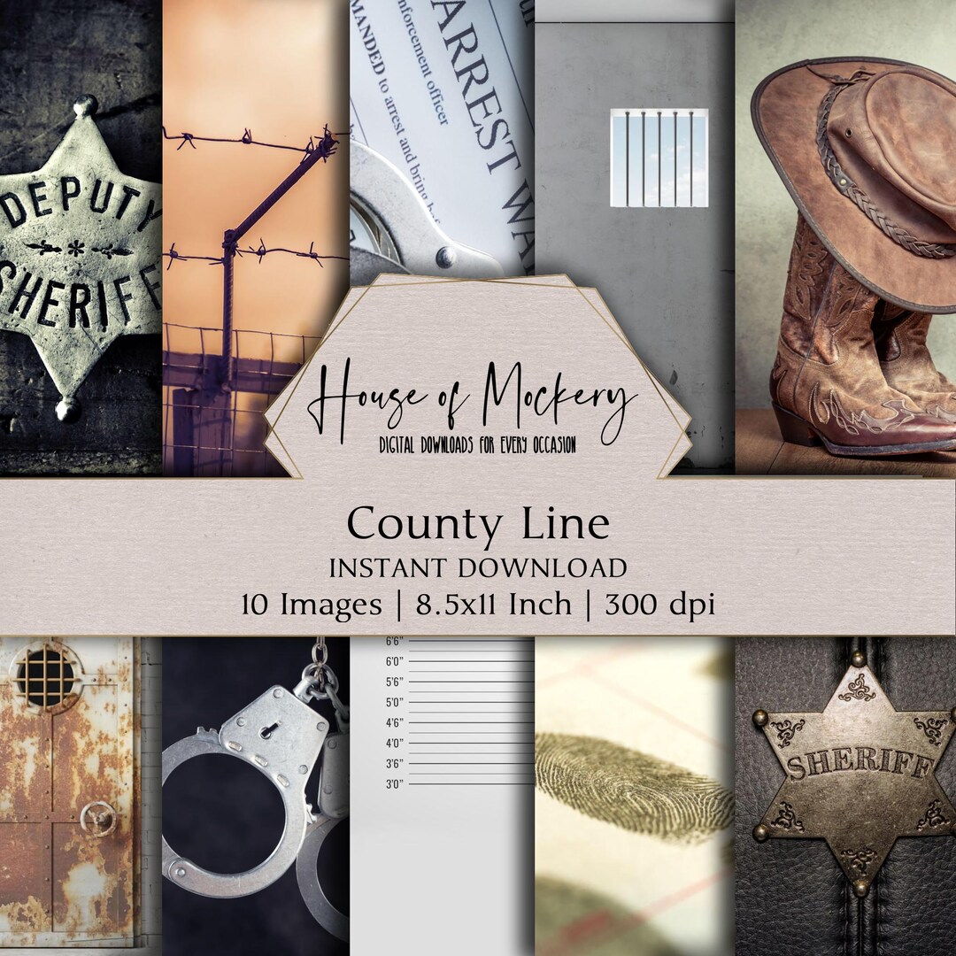 County Line Digital Paper Kit 8.5x11 Inch, 10 Digital INSTANT DOWNLOAD ...