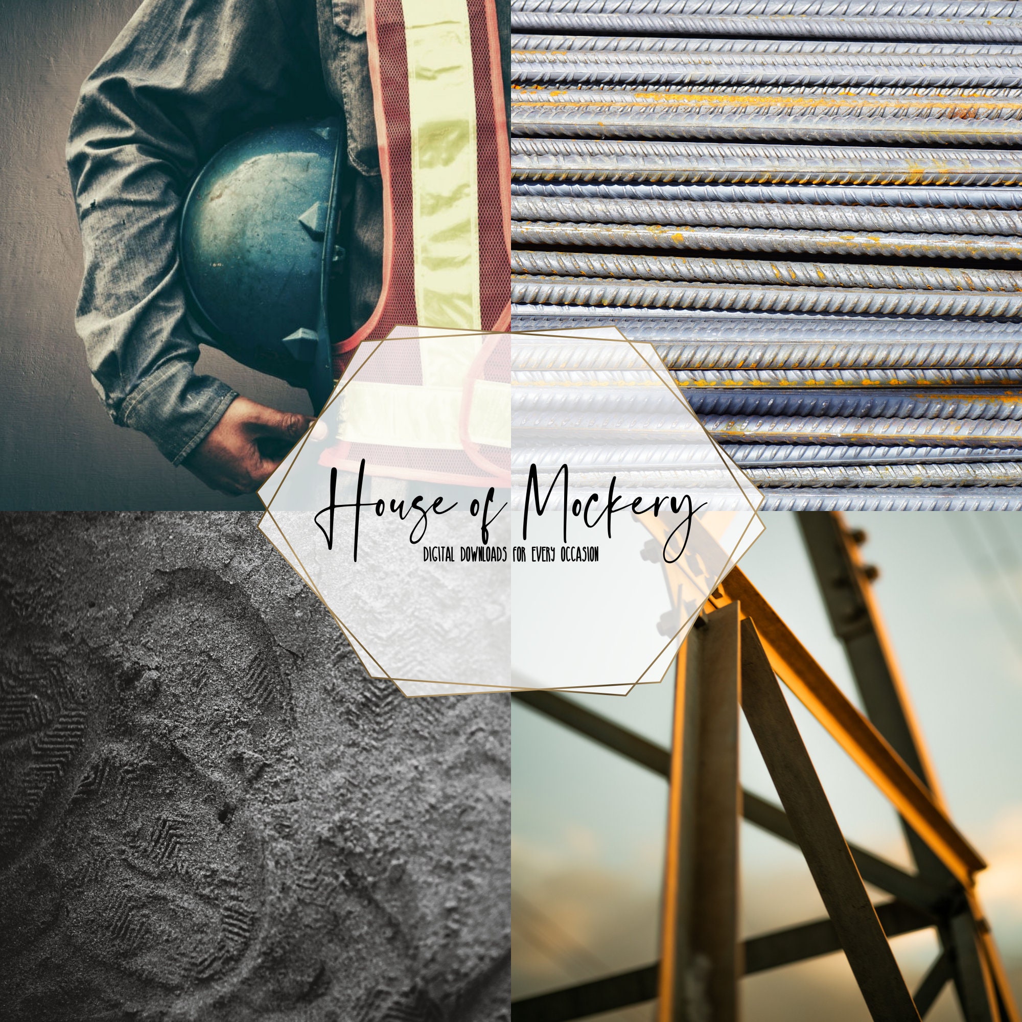 Under Construction Digital Scrapbook Paper Kit 8.5x11 and - Etsy