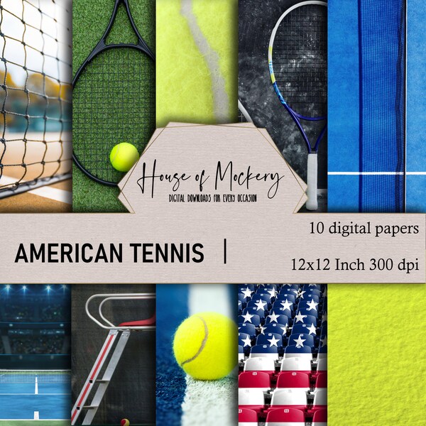 Tennis Digital Paper - Etsy
