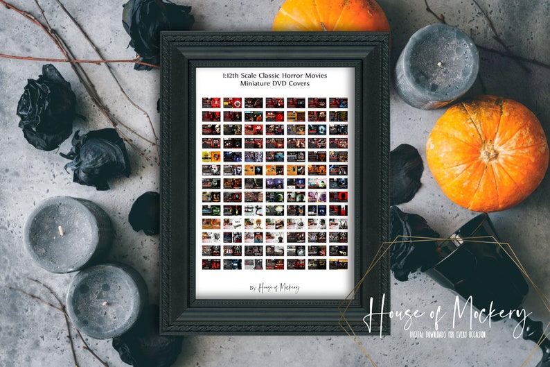 1:12 Scale Classic Horror Movies DVD Covers 91 Digital INSTANT DOWNLOAD ...