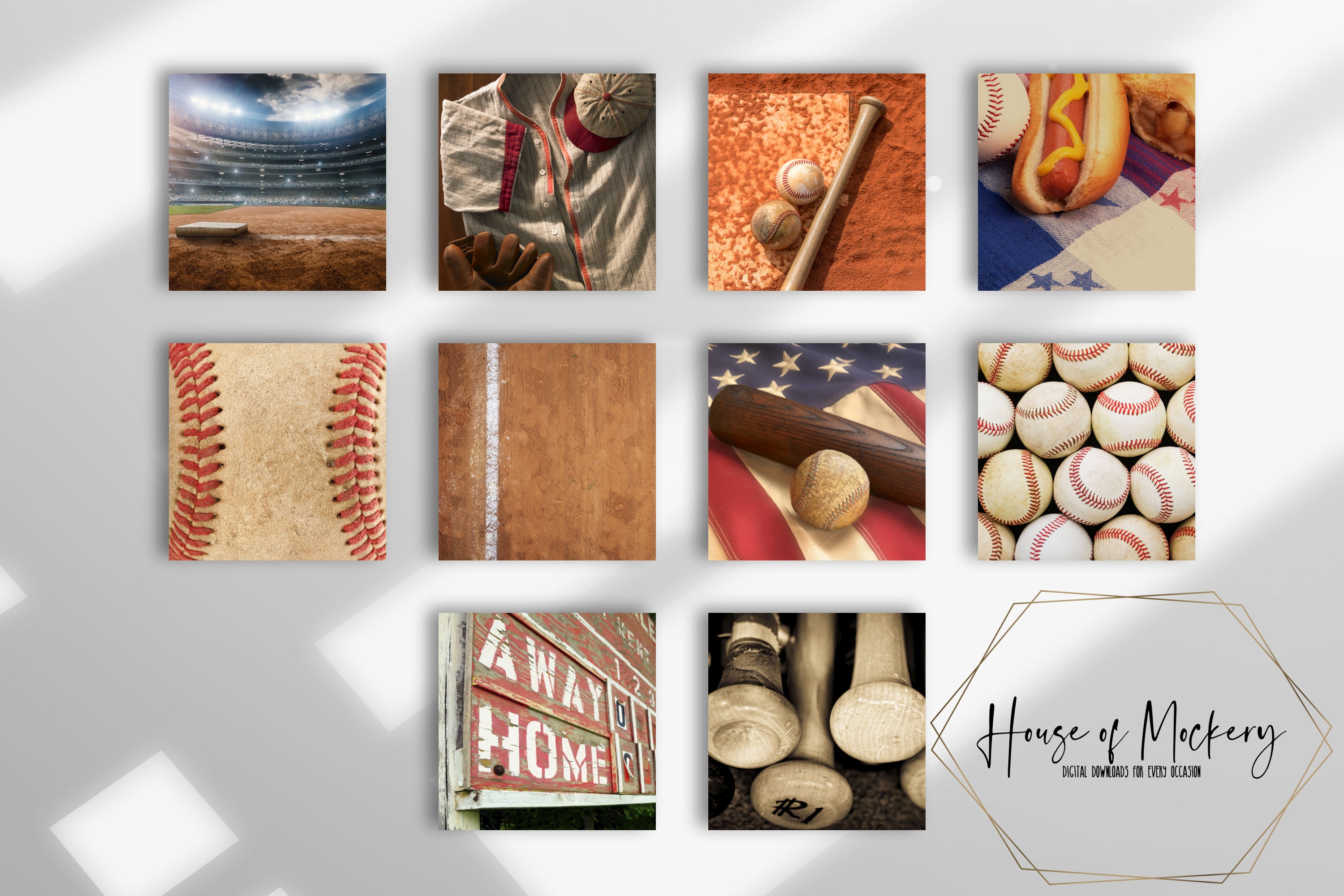 American Baseball Digital Scrapbook Paper Kit/12x12 10 - Etsy