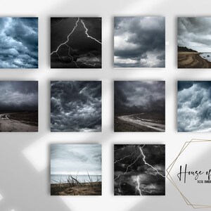 Storm Clouds Digital Scrapbook Paper Kit 12x12 Inches, 10 Digital ...