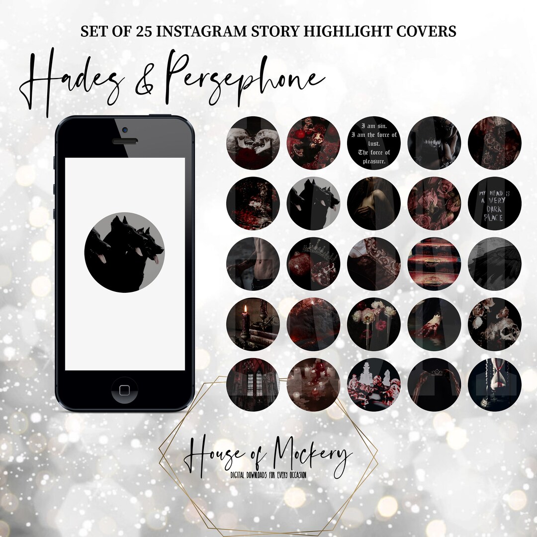 Hades and Persephone-25 Underworld Themed Instagram Highlight/ Ios Widget Covers/story Icons ...