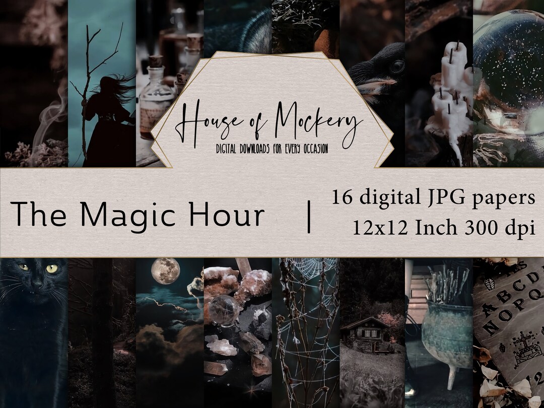 The Magic Hour Digital Scrapbook Paper Kit 12x12 Inches, 16 Digital ...