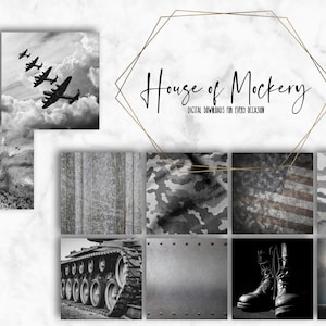 For Our Freedom Military Digital Scrapbook Paper Kit 8.5x11 and 12x12 ...