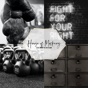 The Gym Digital Scrapbook Paper Kit 8.5x11 and 12x12, 10 Digital ...