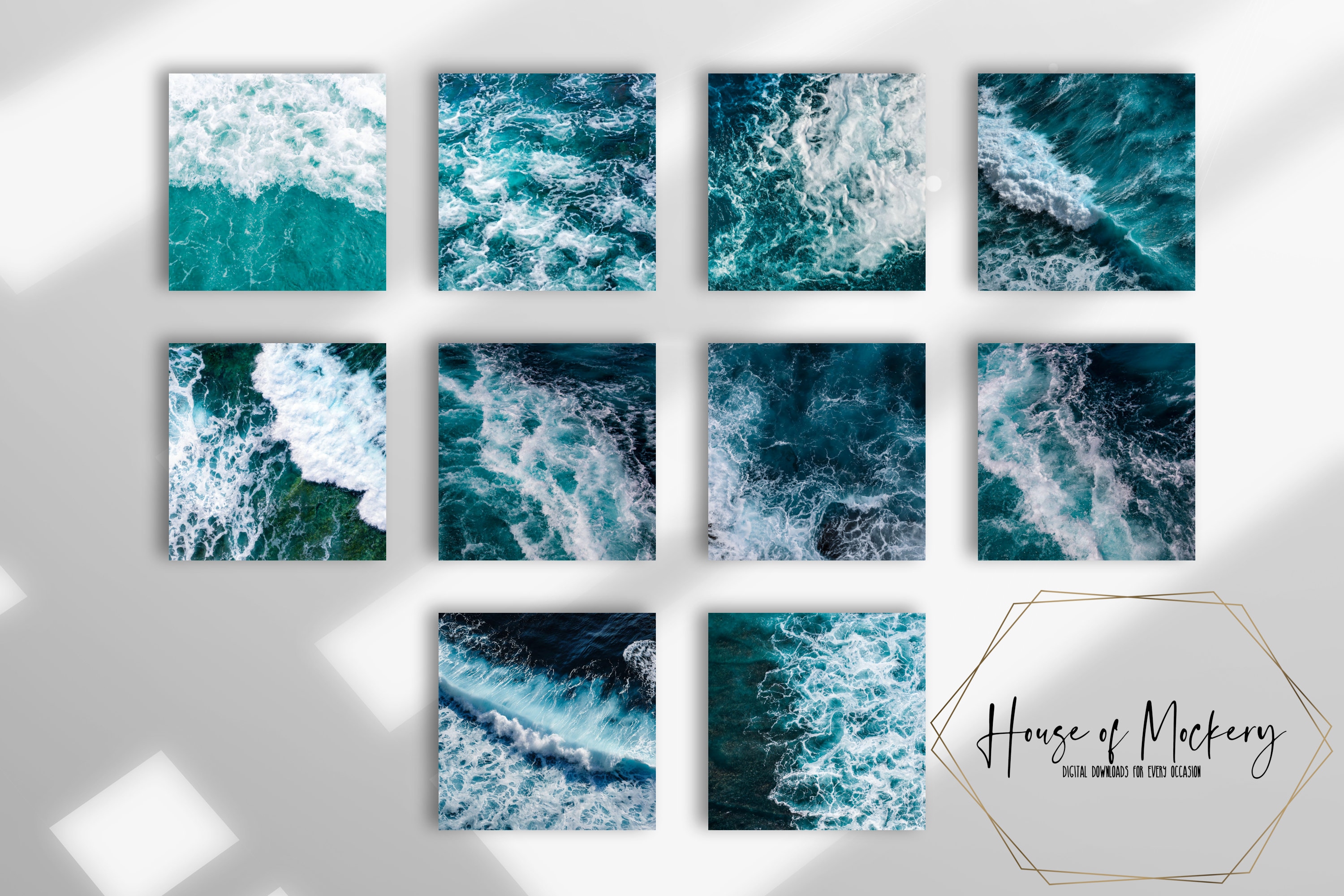 Ocean Waves Digital Scrapbook Paper Kit/ 12x12 Inch 10 - Etsy
