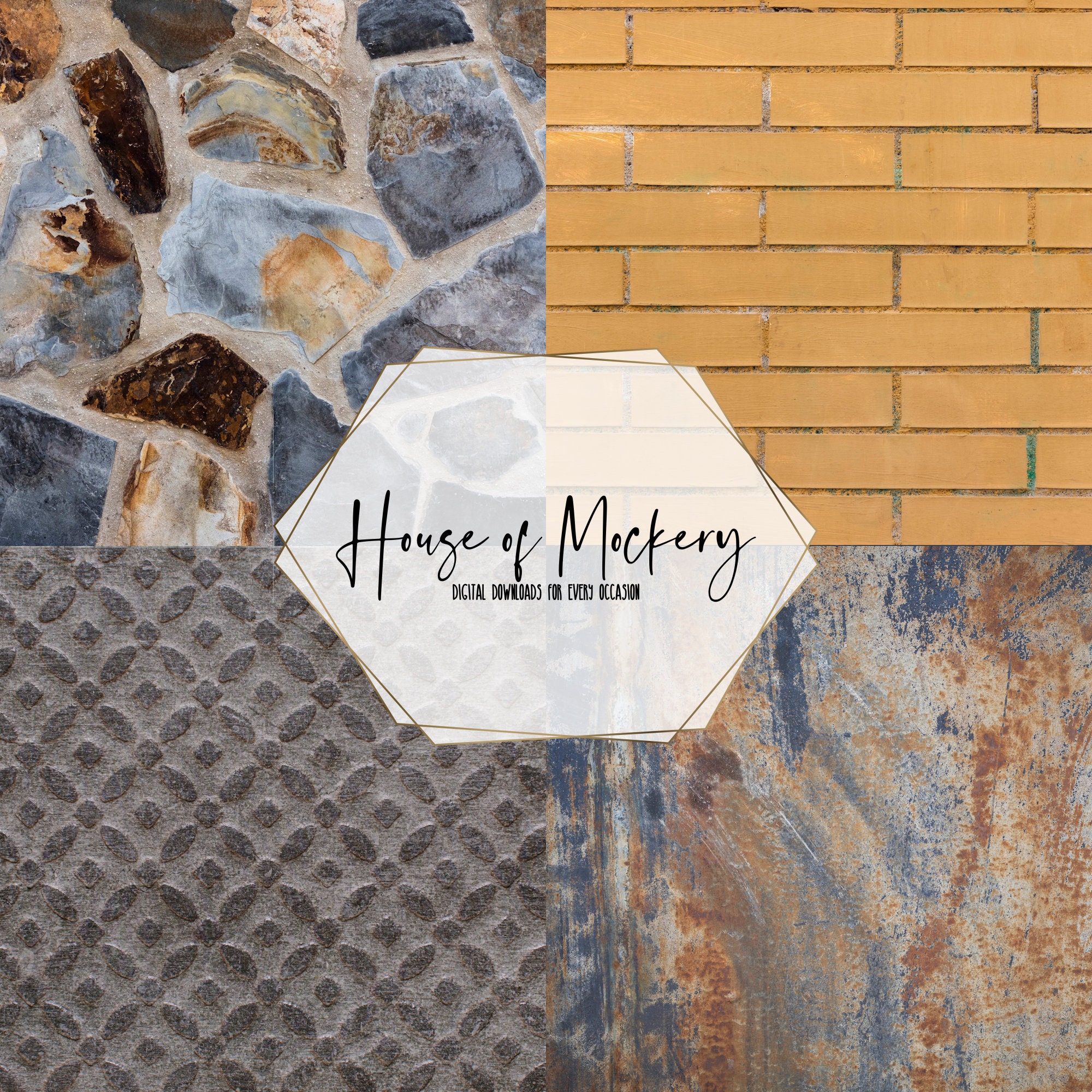 Brownstone Rough Digital Scrapbook Paper Kit 8.5x11 and 12x12 - Etsy