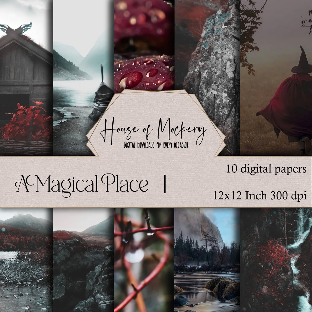 A Magical Place Digital Paper Kit /12x12 Inch, 10 Digital INSTANT ...