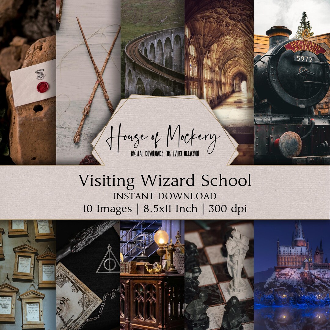 Visiting Wizard School Digital Paper Kit 8.5x11 Inch,10 Digital INSTANT ...