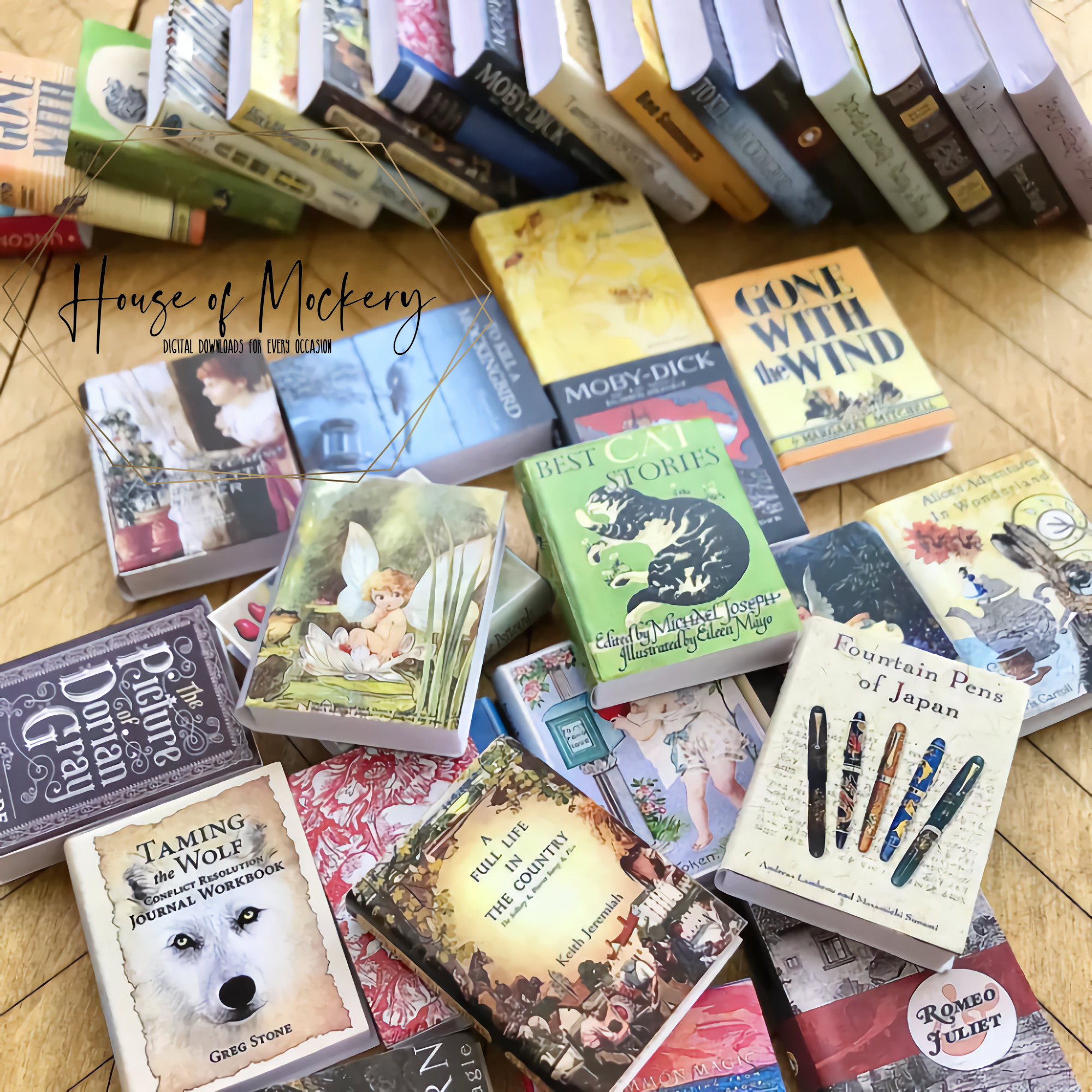 1:12 Scale Miniature Fantasy Book Covers 40 Digital INSTANT DOWNLOAD ...