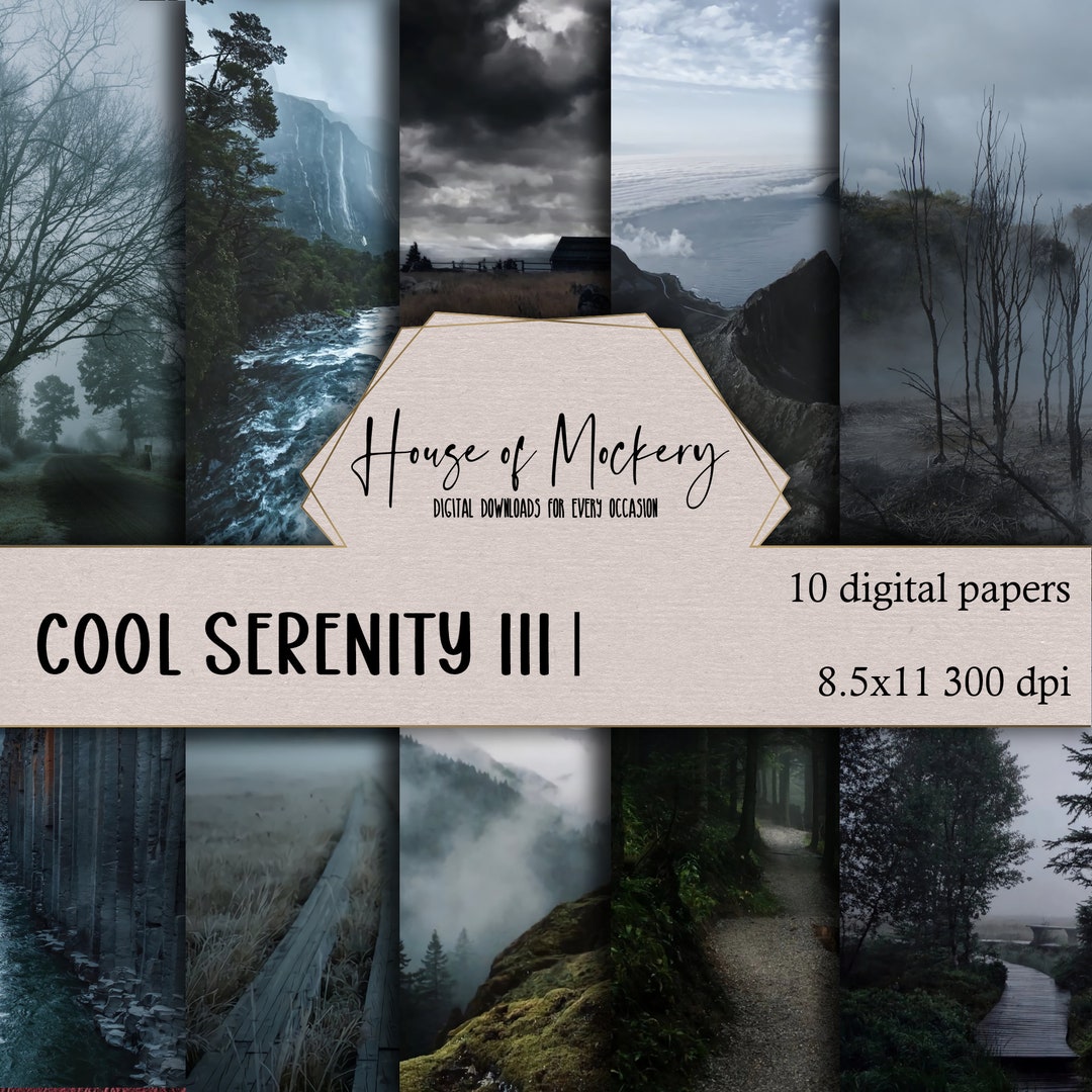 Cool Serenity III Digital Paper Kit 8.5x11 Inches, 10 Digital INSTANT ...