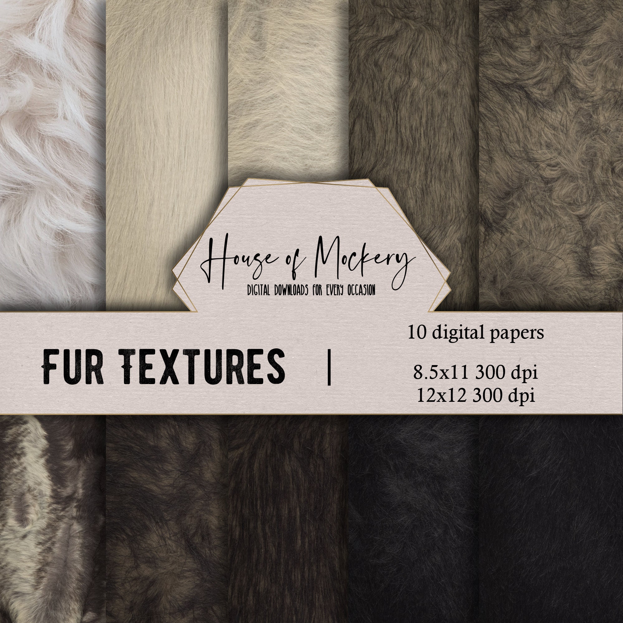 Fur Texture Digital Scrapbook Paper Kit 8.5x11 and 12x12 10 - Etsy