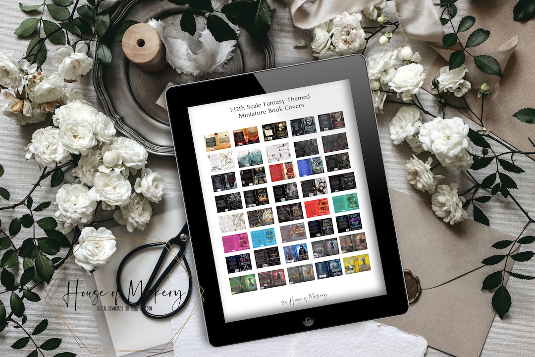 1:12 Scale Miniature Fantasy Book Covers 40 Digital INSTANT DOWNLOAD ...