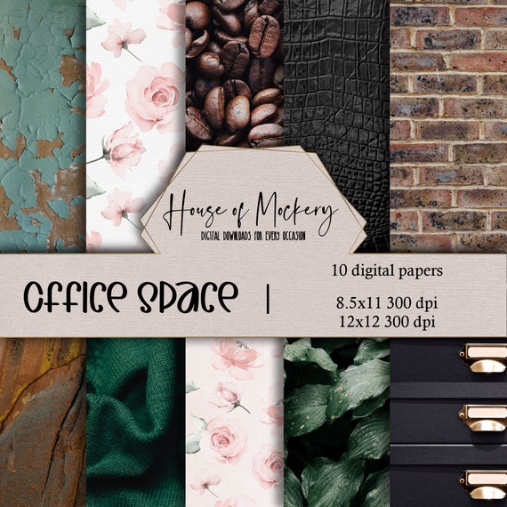 Office Space Digital Scrapbook Paper Kit 8.5x11 and 12x12 10 | Etsy