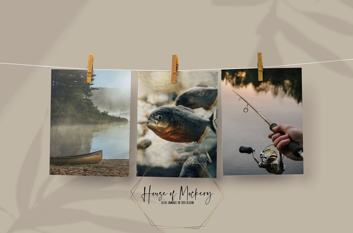 Fishing Trip Digital Paper Kit 12x12 Inch, 10 Digital INSTANT DOWNLOAD ...