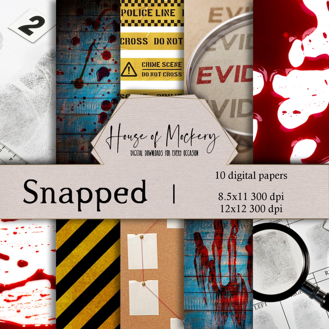 Snapped Digital Scrapbook Paper Kit 8.5x11 and 12x12, 10 Digital ...