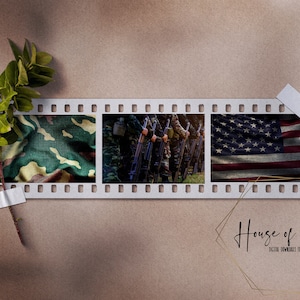 Bootcamp Military Themed Digital Scrapbook Paper Kit 8.5x11 and 12x12 ...