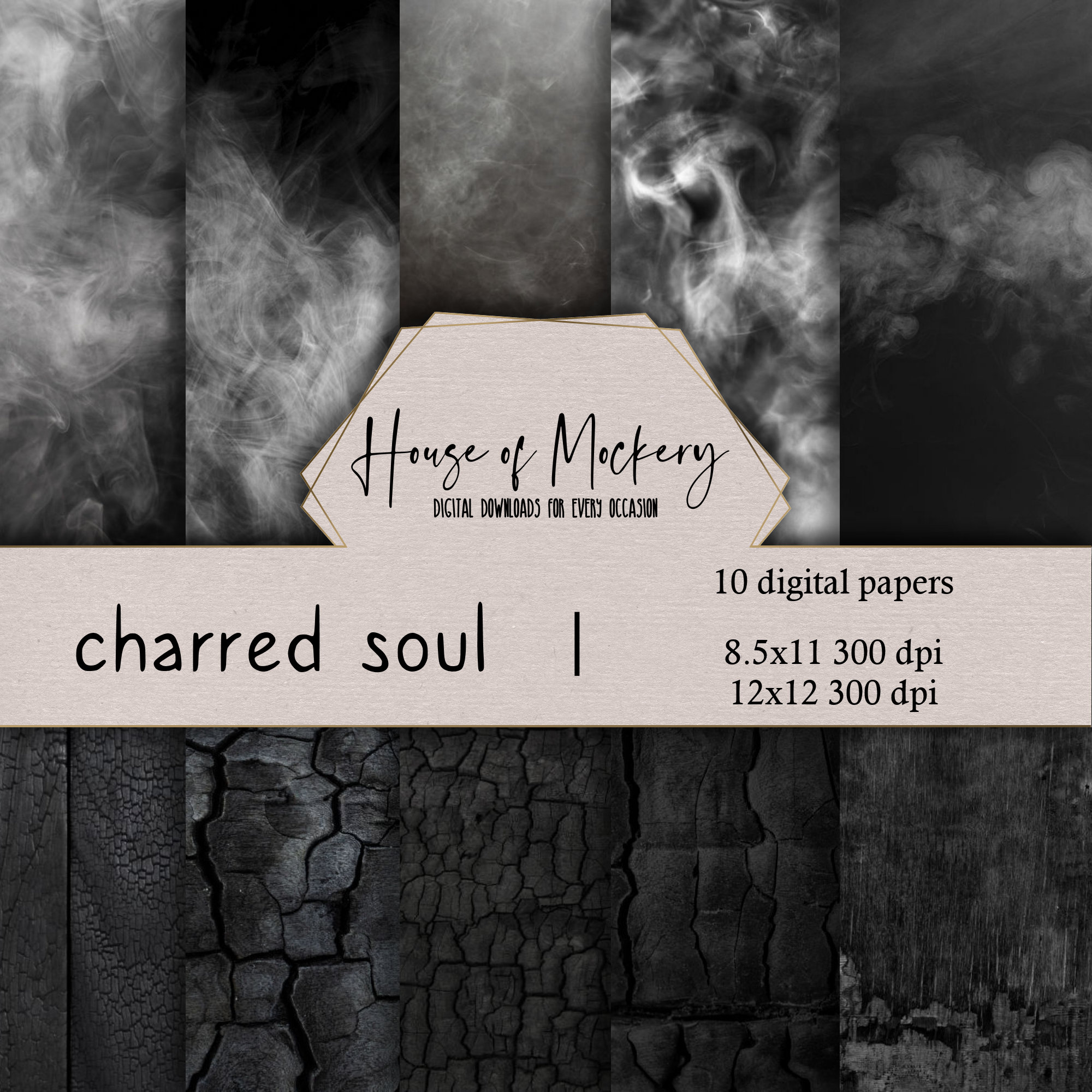 Charred Souls Digital Scrapbook Paper Kit 8.5x11 and 12x12 10 - Etsy