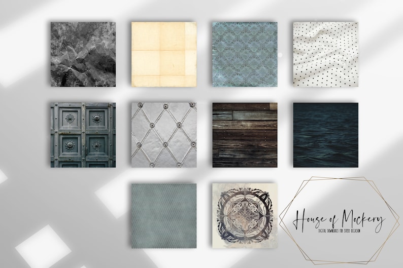 Paper Pad #9 Digital Scrapbook Paper Kit 8.5x11 and 12x12, 10 Digital ...