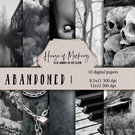 Abandoned Digital Scrapbook Paper Kit 8.5x11 and 12x12 10 - Etsy